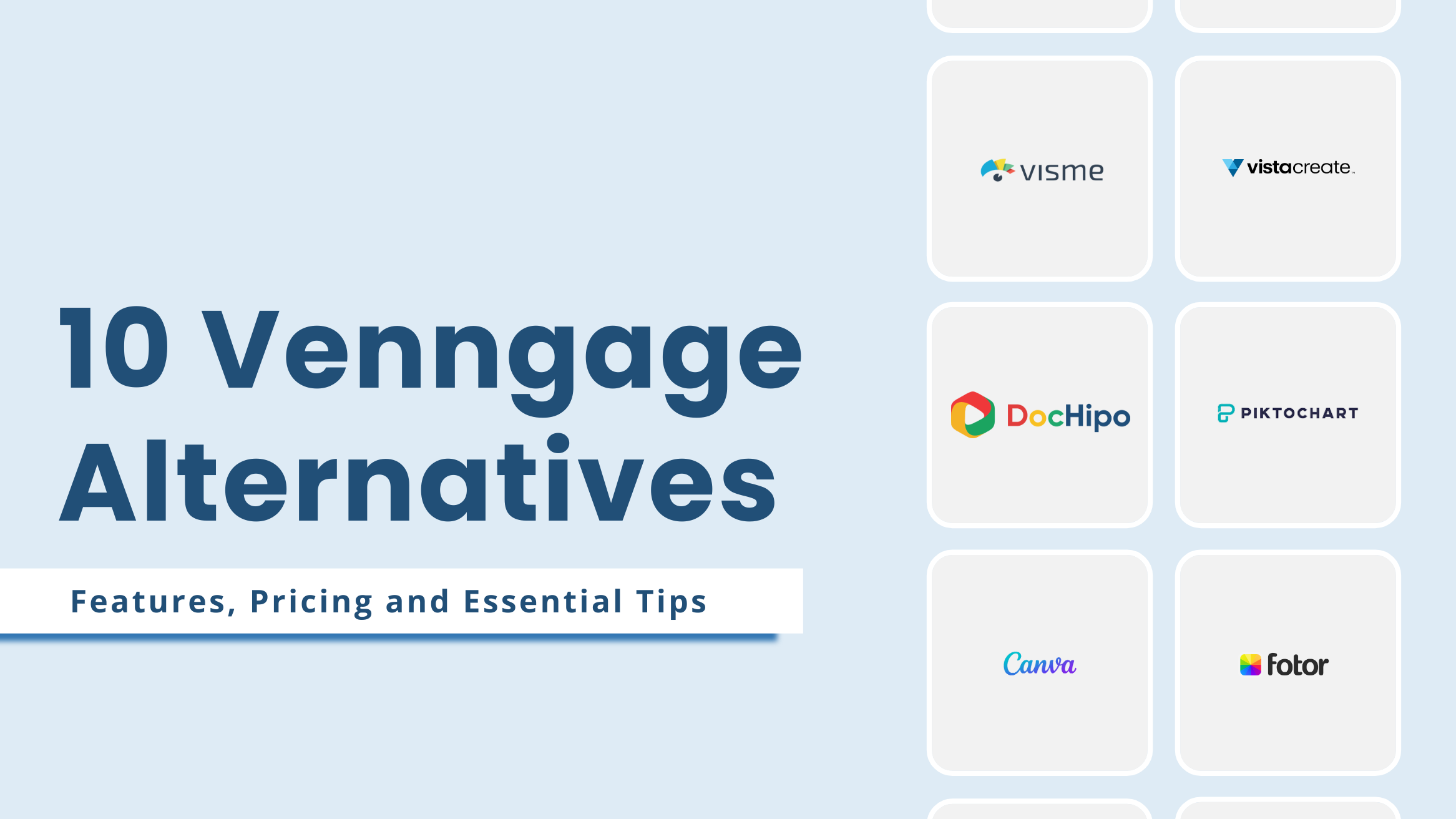 10 Venngage Alternatives: Features, Pricing and Essential Tips 10 Venngage Alternatives: Features, Pricing and Essential Tips