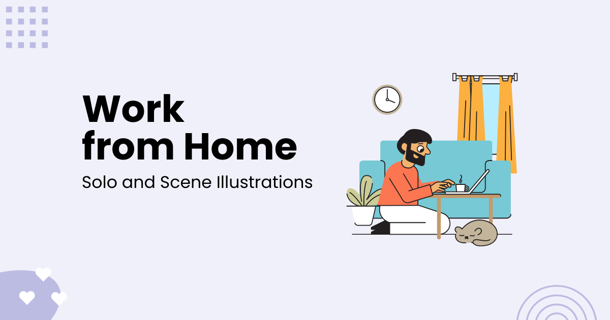 Free Customizable Work from Home Illustrations | DocHipo