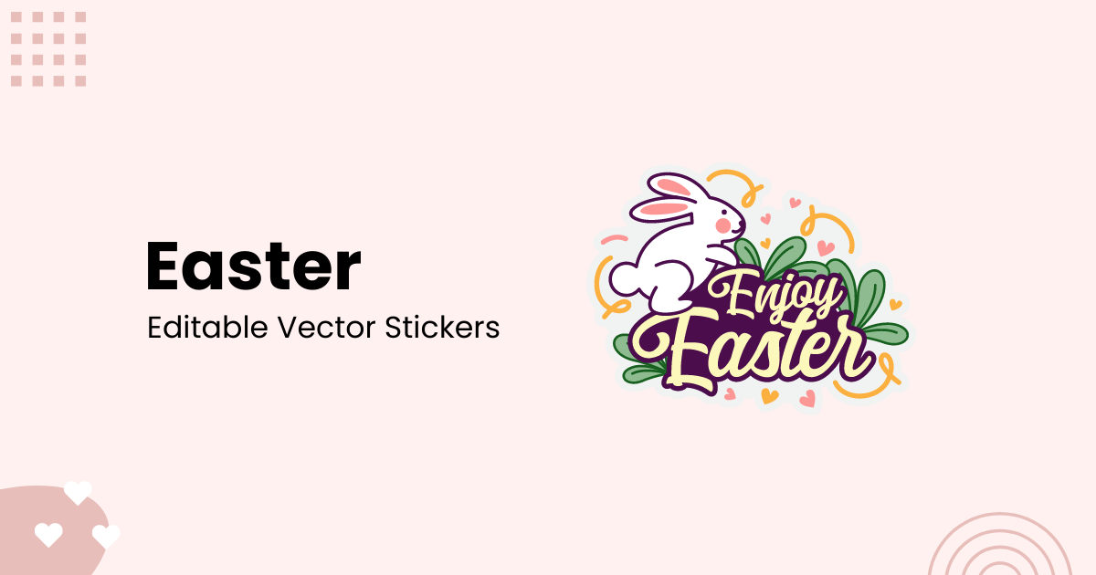 Free Customizable Easter Stickers | DocHipo