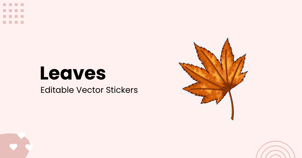 Free Customizable Leaves Stickers | DocHipo
