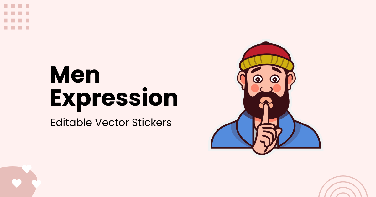 Free Customizable Men Expression Stickers | DocHipo