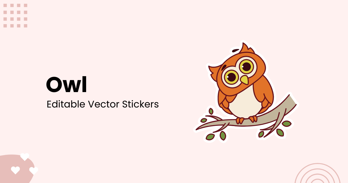 Free Customizable Owl Stickers | DocHipo