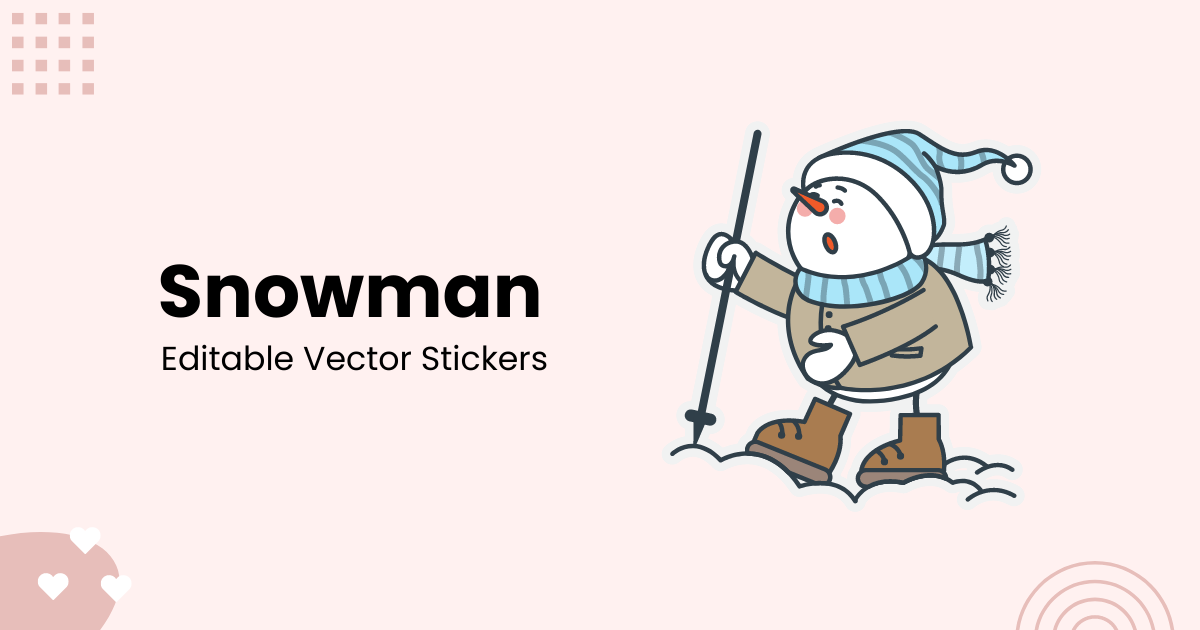 Free Customizable Snowman Stickers | DocHipo