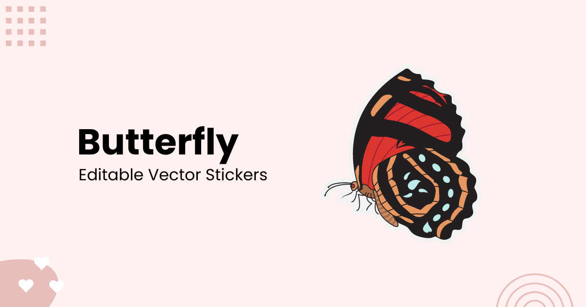 Free Customizable Butterfly Stickers | DocHipo