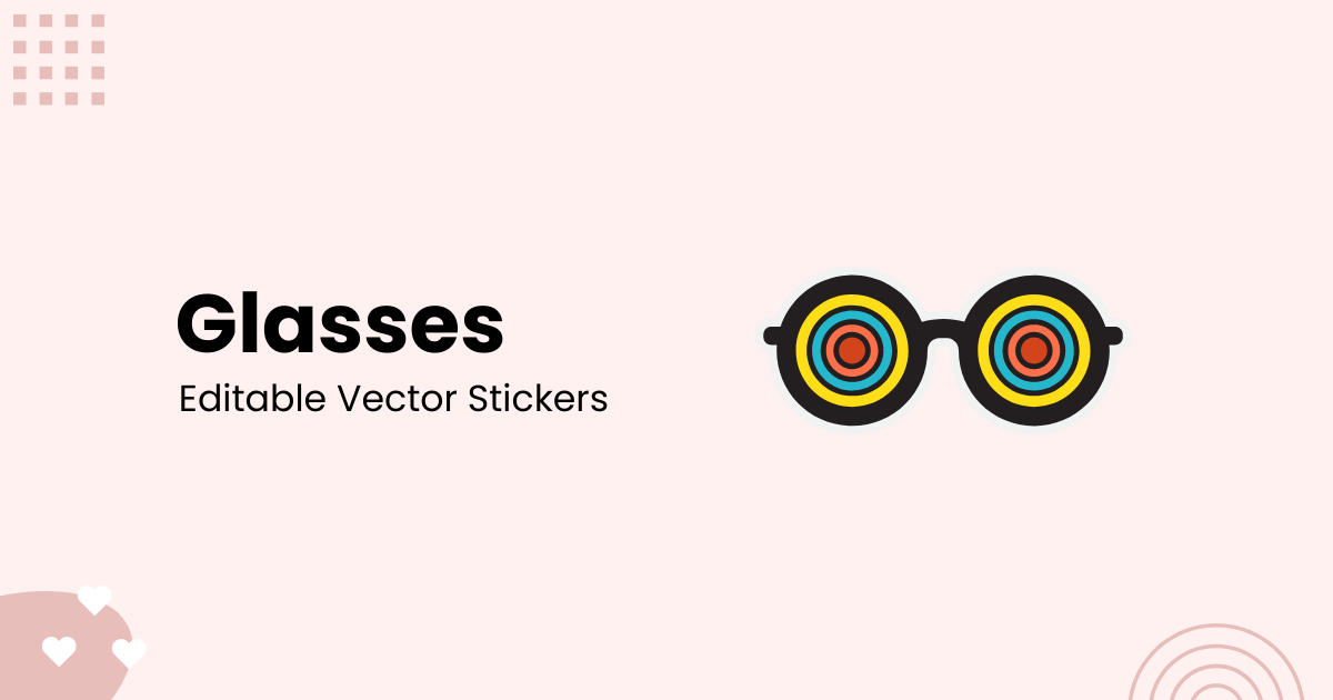 Free Customizable Glasses Stickers | DocHipo
