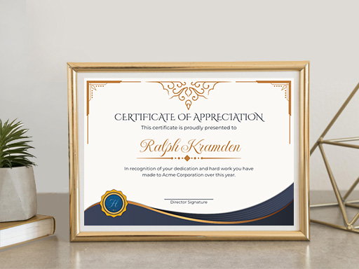 Free Customizable Appreciation Certificate Templates Dochipo