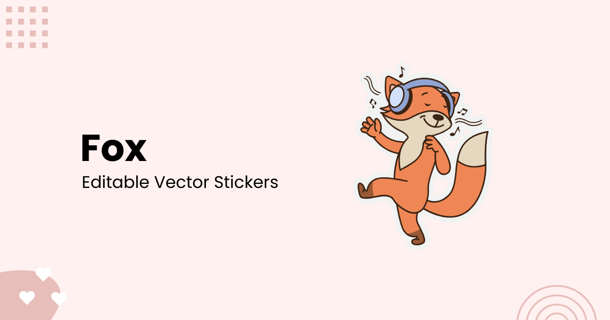Free Customizable Fox Stickers | DocHipo