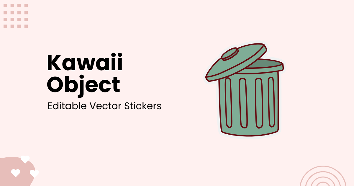 Free Customizable Kawaii Object Stickers | DocHipo
