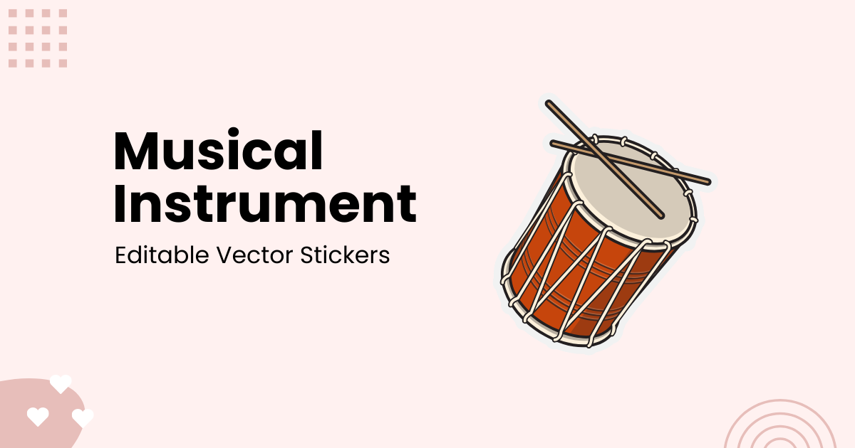 Free Customizable Musical Instrument Stickers | DocHipo